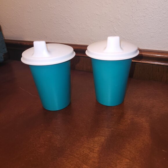 Tupperware | Dining | Lot Of 2 New Vintage Teal Tupperware Kids Bell ...